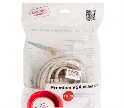 Кабель VGA Premium Cablexpert CC-ppvga-10M, 15M/15