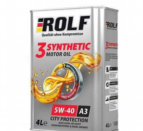 Rolf 3-synthetic 5W40 A3/B4 SN/CF Масло моторно