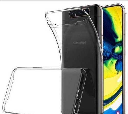 Силиконовый Чехол на Samsung A80 и Защитное стекло