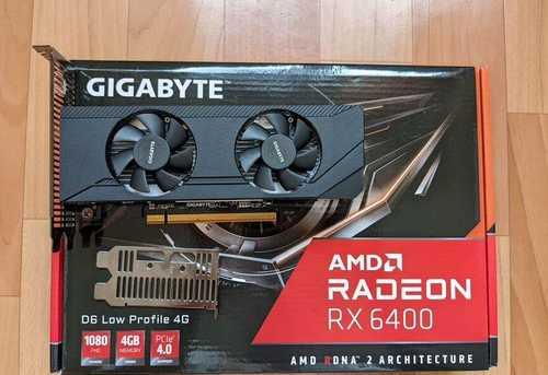 Видеокарта Gigabyte Radeon RX 6400 D6 LOW profile