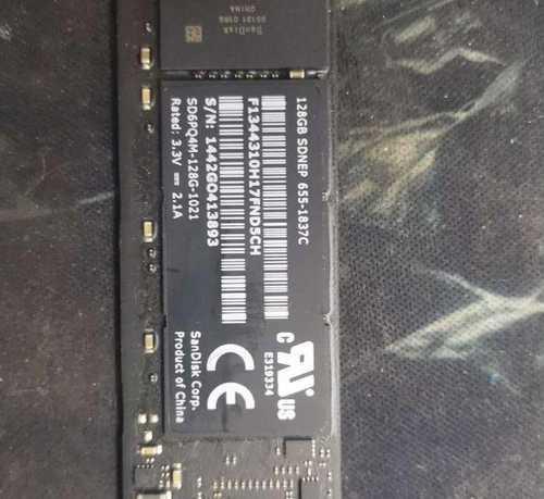 Ssd 128gb диск от macbook 655-1837C