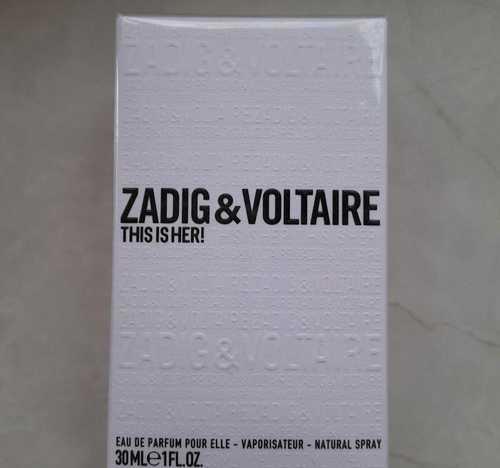 Zadig voltaire this is her 30 мл оригинал из Франц