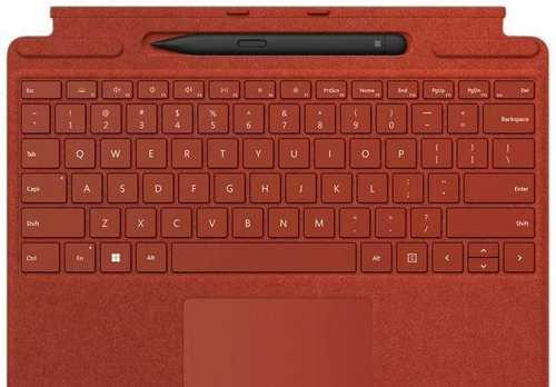 Microsoft Surface Pro Keyboard Red + Slim Pen 2