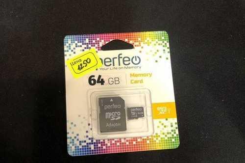 Новая флэш Карта памяти MicroSD на 64 gb