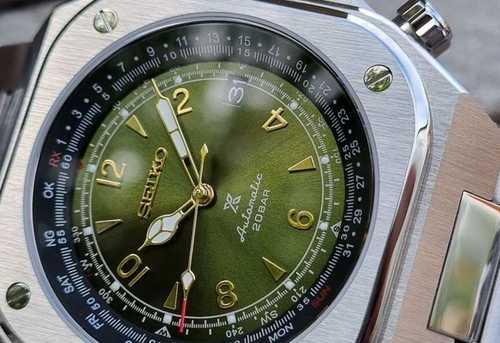 Часы seiko Alpinist (зелёные) Mod