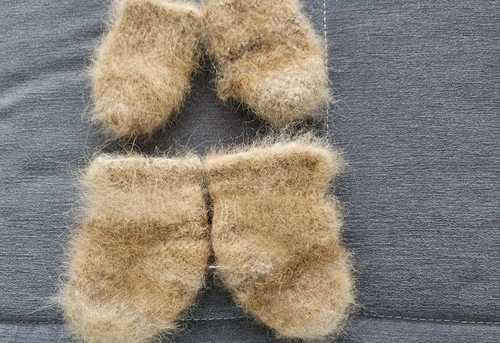 Детские носки и варежки шерстяные для новорожденны
