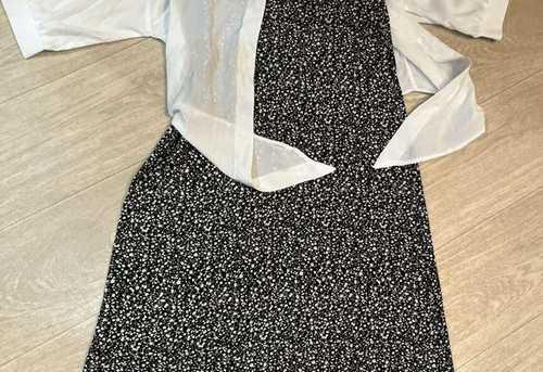 Платье комбинация с рубашкой 44р