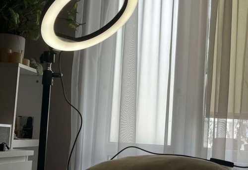 Кольцевая лампа 26 см на штативе