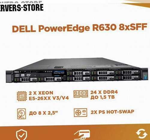 Сервер dell PowerEdge R630 8xSFF