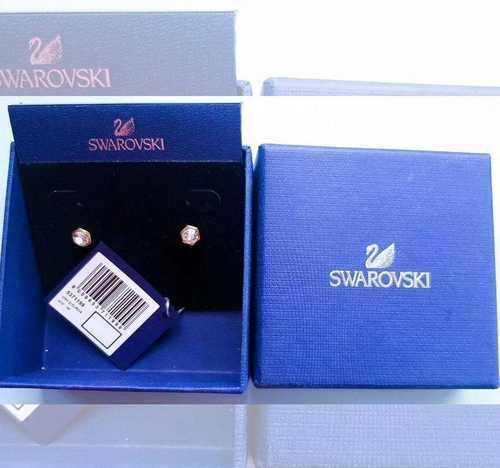 Пусеты-гвоздики с камнем Swarovski 5371199 оригина