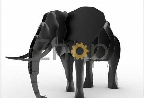 Чертежи, dxf и 3D модель мангала Слон