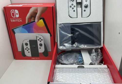 Nintendo switch oled новая чипован + 256гб + игры