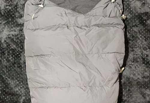 Зимний конверт пуховый в коляску, до 80 см