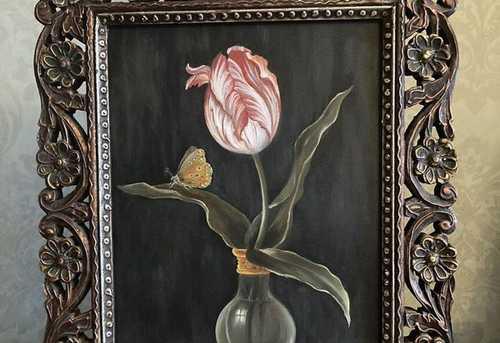 Картина маслом «голландский тюльпан»