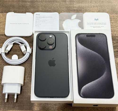 iPhone 15 Pro,Акб 99%,Black Titanium 128gb e sim