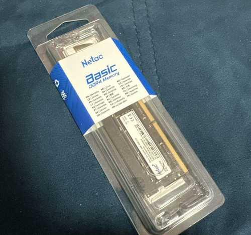 Оперативная память ddr4 netac basic SO 4gb