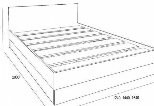 Кровать двухспальная 160х200 Modul