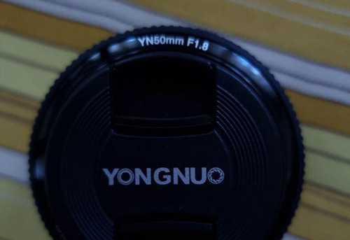 Объектив yongnuo 50mm f1 8 для canon