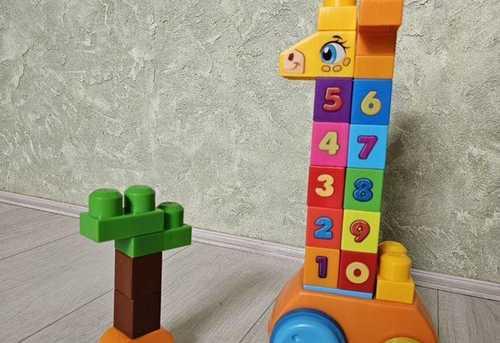 Развивающие игрушки конструктор mega blocks жираф
