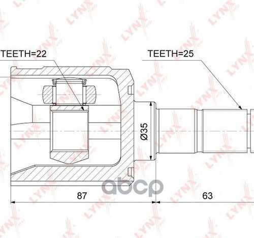 ШРУС внутренний hyundai Accent(X-3/LC/MC) 1.3-1.6