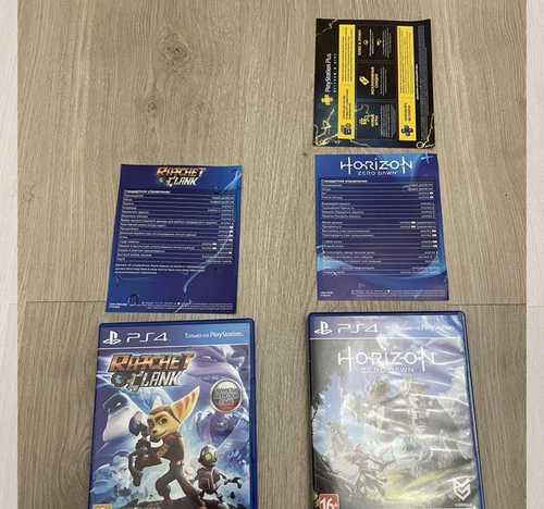 Диски пс4, русские Horizon, Ratchet & Clank