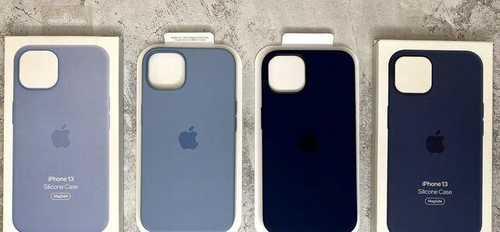 iPhone 13 (6.1) MagSafe Silicone Case Синий чехол