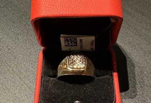 Перстень золотой 585 печатка кольцо мужской