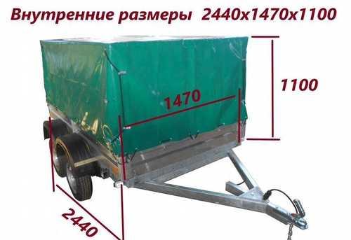Легковой прицеп двухосный для оборудования