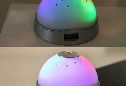 Проекционный ночник будильник с подсветкой