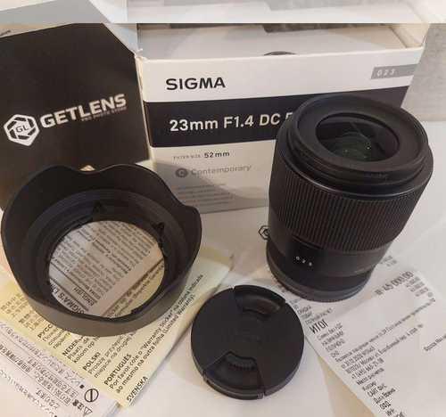 Объектив Sigma 23 1.4 DC DN Sony E