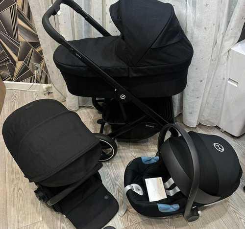 Коляска cybex balios s lux deep black 3 в 1