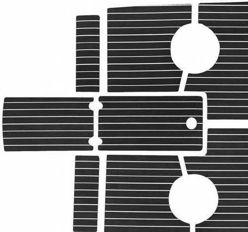 Комплект палубного покрытия для Феникс 510BR, тик черный, Marine Rocket teak 510br black
