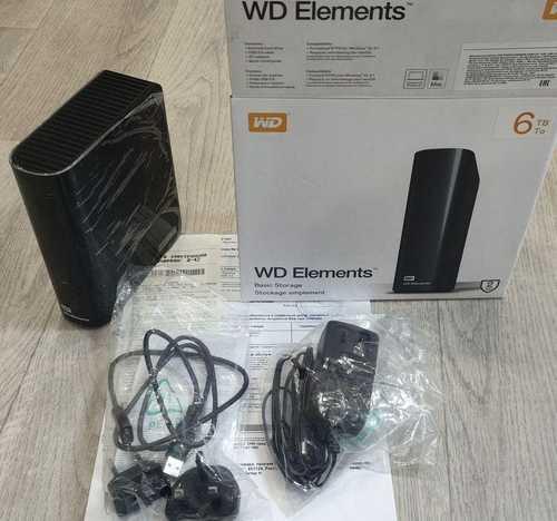 Внешний жесткий диск WD elements 6тб