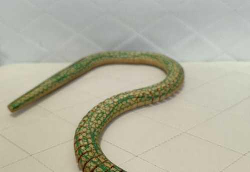 Змея деревянная сувенир Новосибирский зоопарк