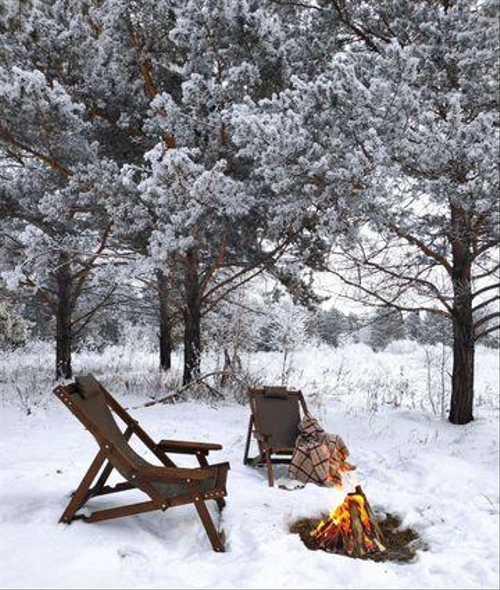 Шезлонг из лиственницы