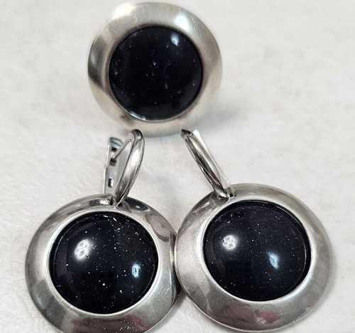 Комплект из серебра 925 с авантюрином