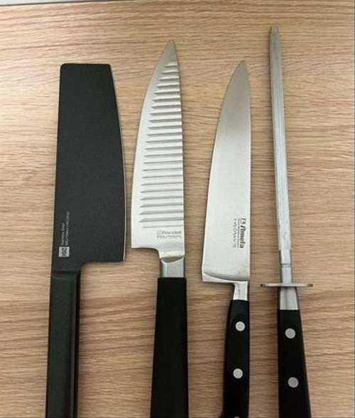 Ножи кухонные, точилка для ножей