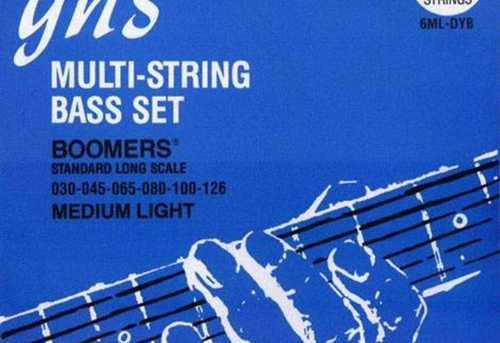 Струны для бас-гитары GHS Strings 6ML-DYB