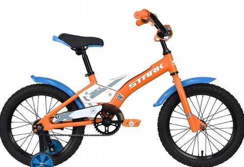 Велосипед Stark'23 Tanuki 16 Boy оранжевый/синий/б
