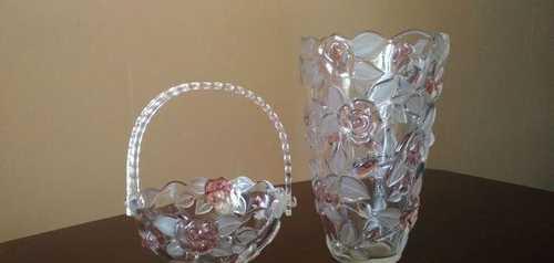 Комплект ваза для цветов и конфет Waltherglas