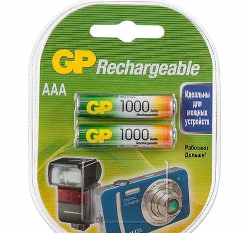 Комплект из 4х аккумуляторов GP HR03 AAA 1000mAh