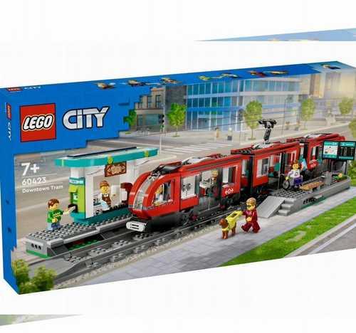 Lego City 60423 Трамвай и Станция Остановка Trains