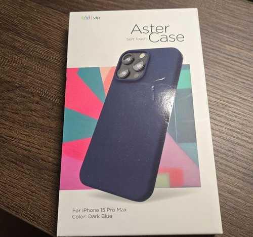 Чехол vlp Aster Case iPhone 15 Pro Max темно-синий