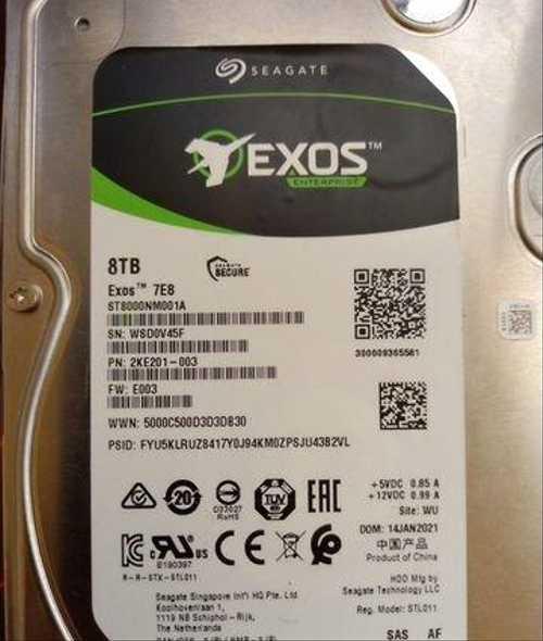 Жесткий диск hdd seagate 8tb sas 7200об