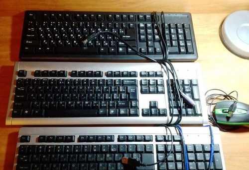 3 мембранные клавиатуры и мышь