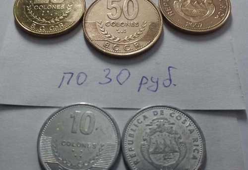 Монеты Коста Рики, Литвы, Малайзии, Макао и др