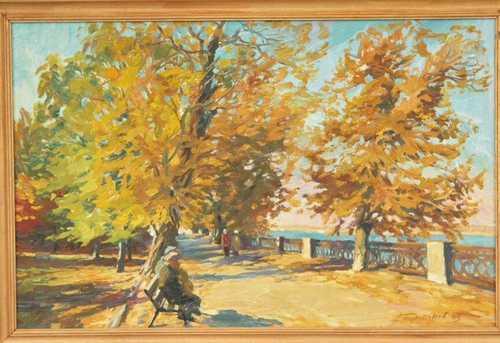 Картина "Набережная. Осень" Тумпуров А.В. 2005г