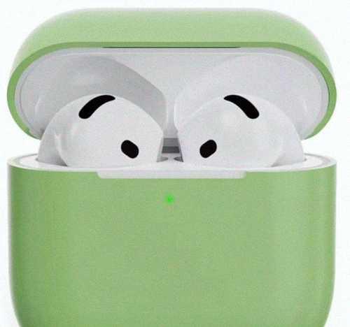 Чехол для AirPods 4 силиконовый зеленый