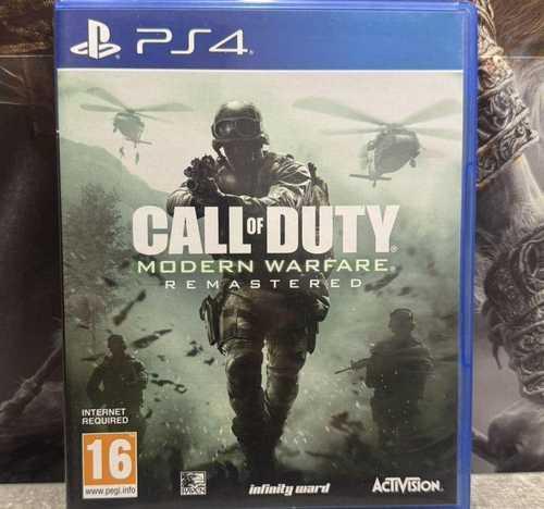 Диск Call of duty modern warfare remastered ps4