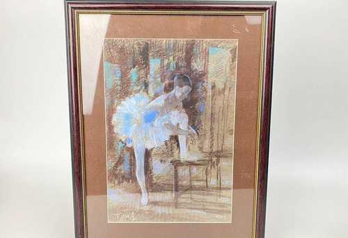 Картина в раме "Балерина", Т. Чепикова